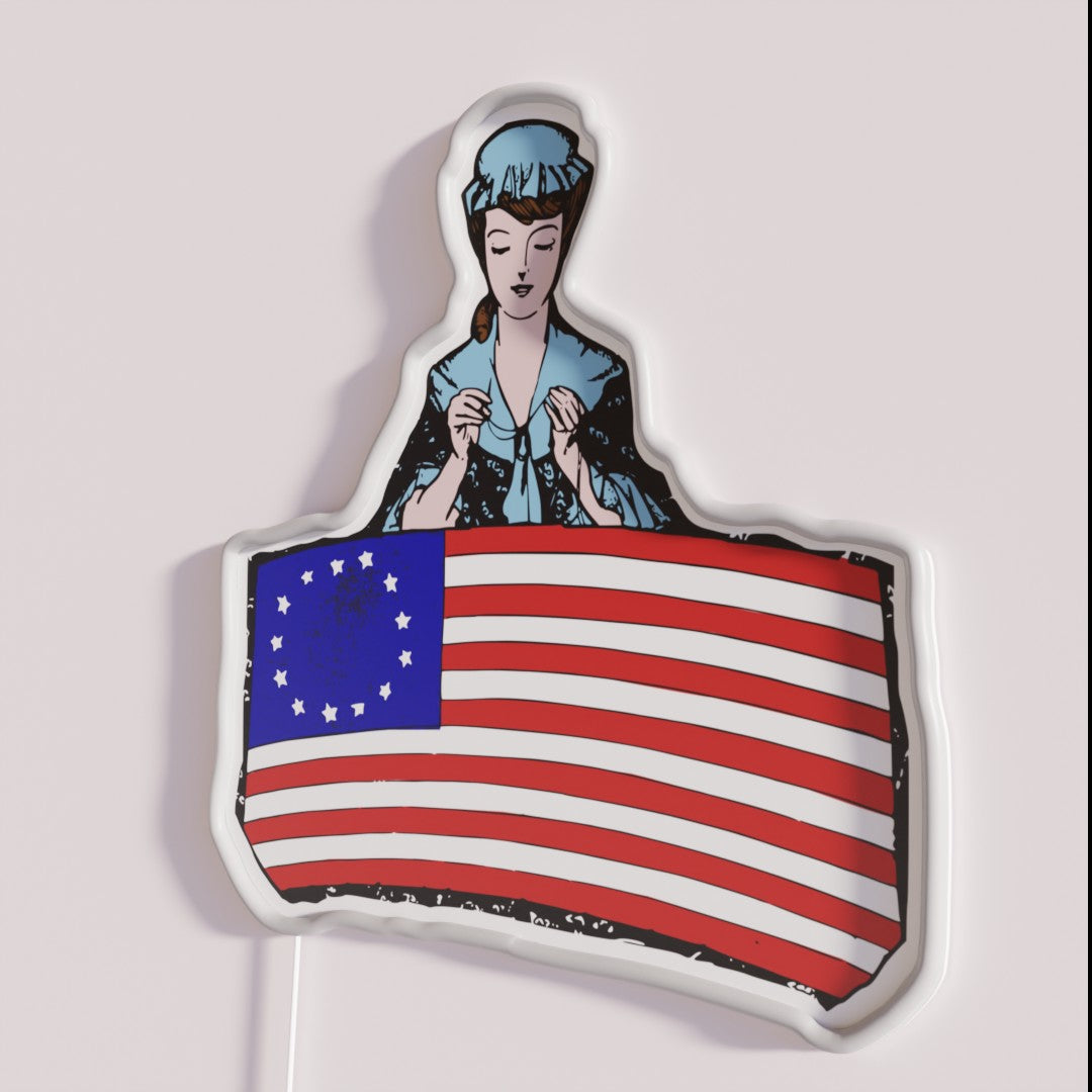 America Betsy Ross Colonial Culture Flag History Independence Semi Rea ...