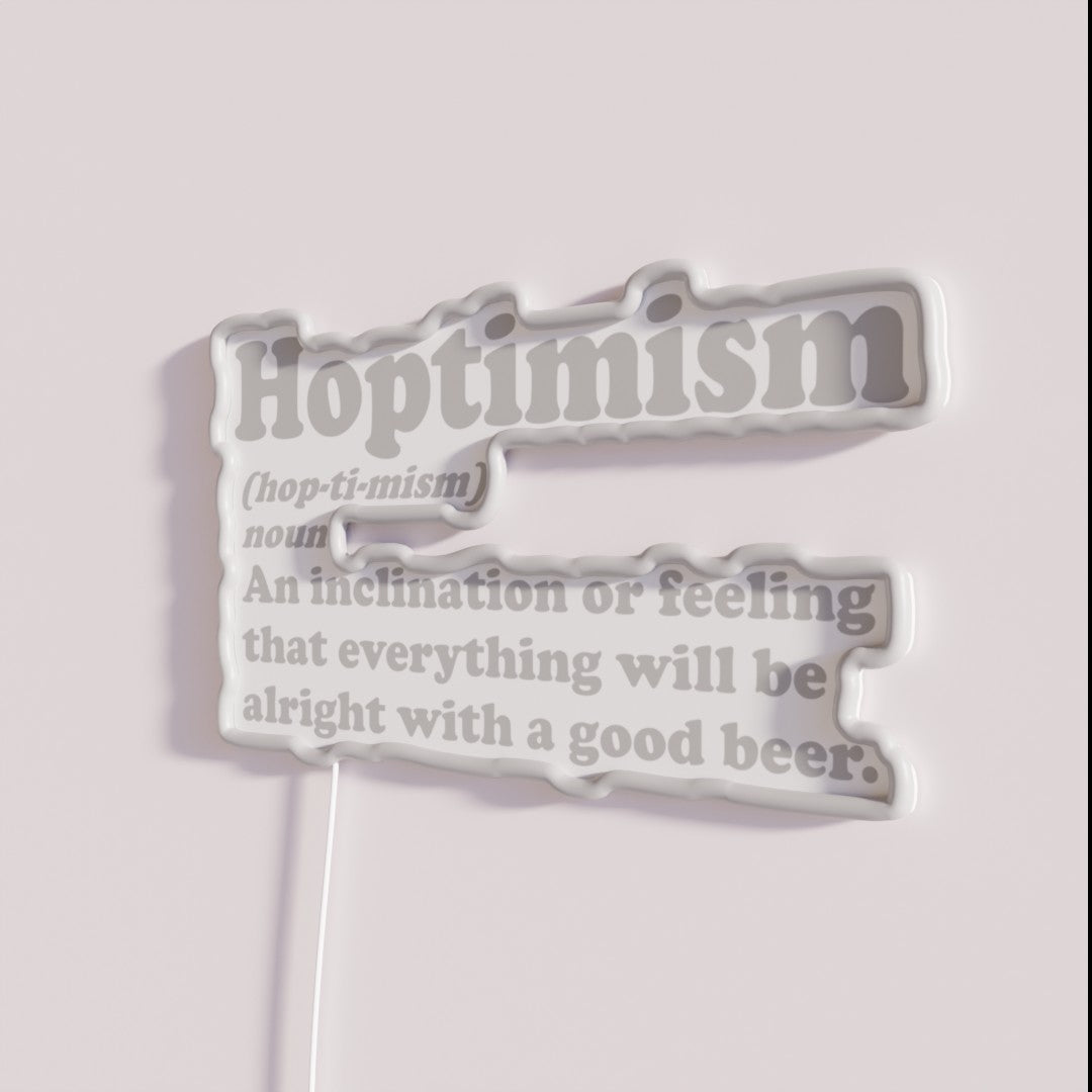 Hoptimism Beer Drinker Rgb Led Sign – Neon Factory