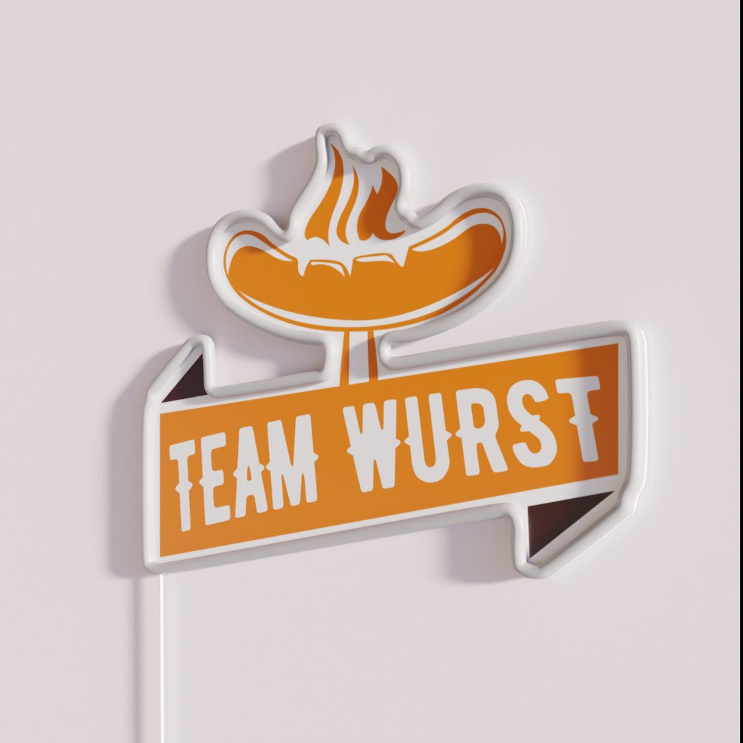 Team Sausage Bratwurst Gift For Griller Bbq Dad Rgb Led Sign – Neon Factory