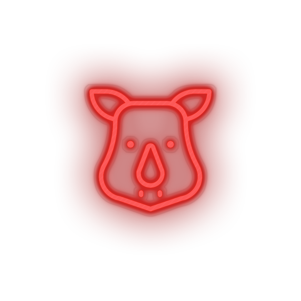 Rhino Neon Sign - Animals Led Neon Decor