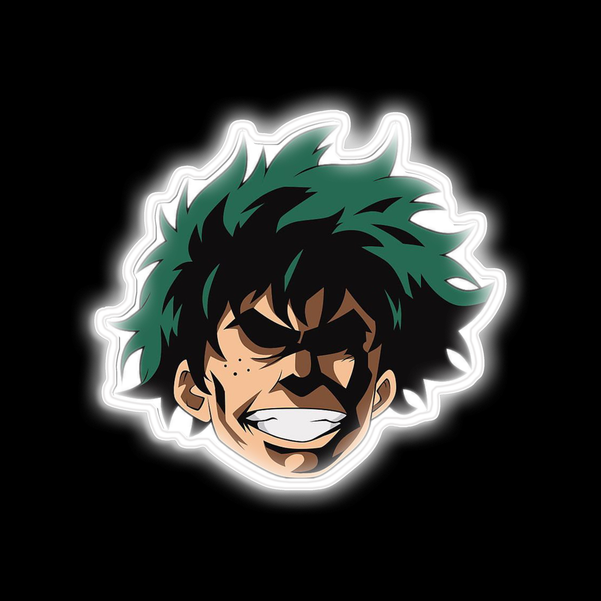 Deku With All Might's Face Neon Sign Usd165 – Neon Factory