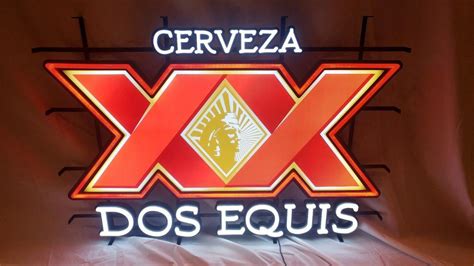 Dos Equis Light Up Sign with Changeable Letters