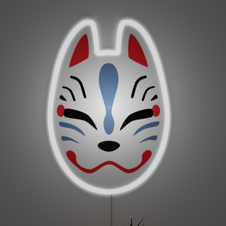 Japanese Fox Mask Neon Sign Usd145 – Neon Factory