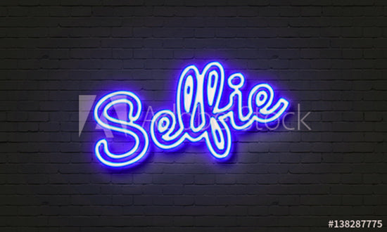 Selfie neon sign