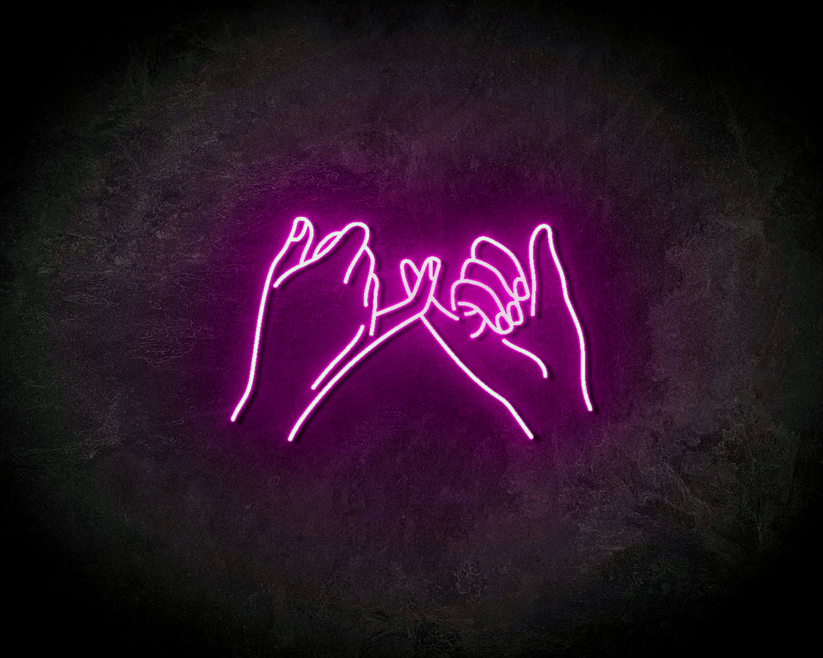 Pinky promise neon sign