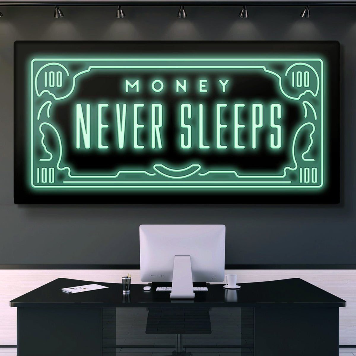 Money Never Sleeps Neon Sign – Neon Factory