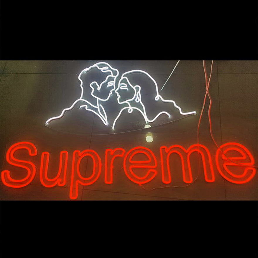 Supreme neon light Neon Sign, Neon Sign on Acrylic prints