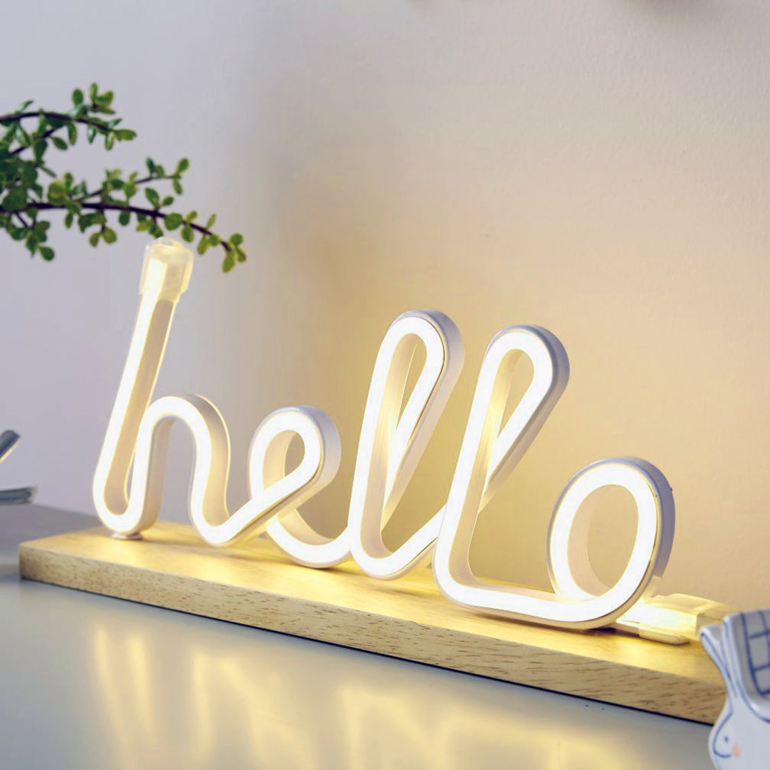 Hello Light Up Sign – Neon Factory