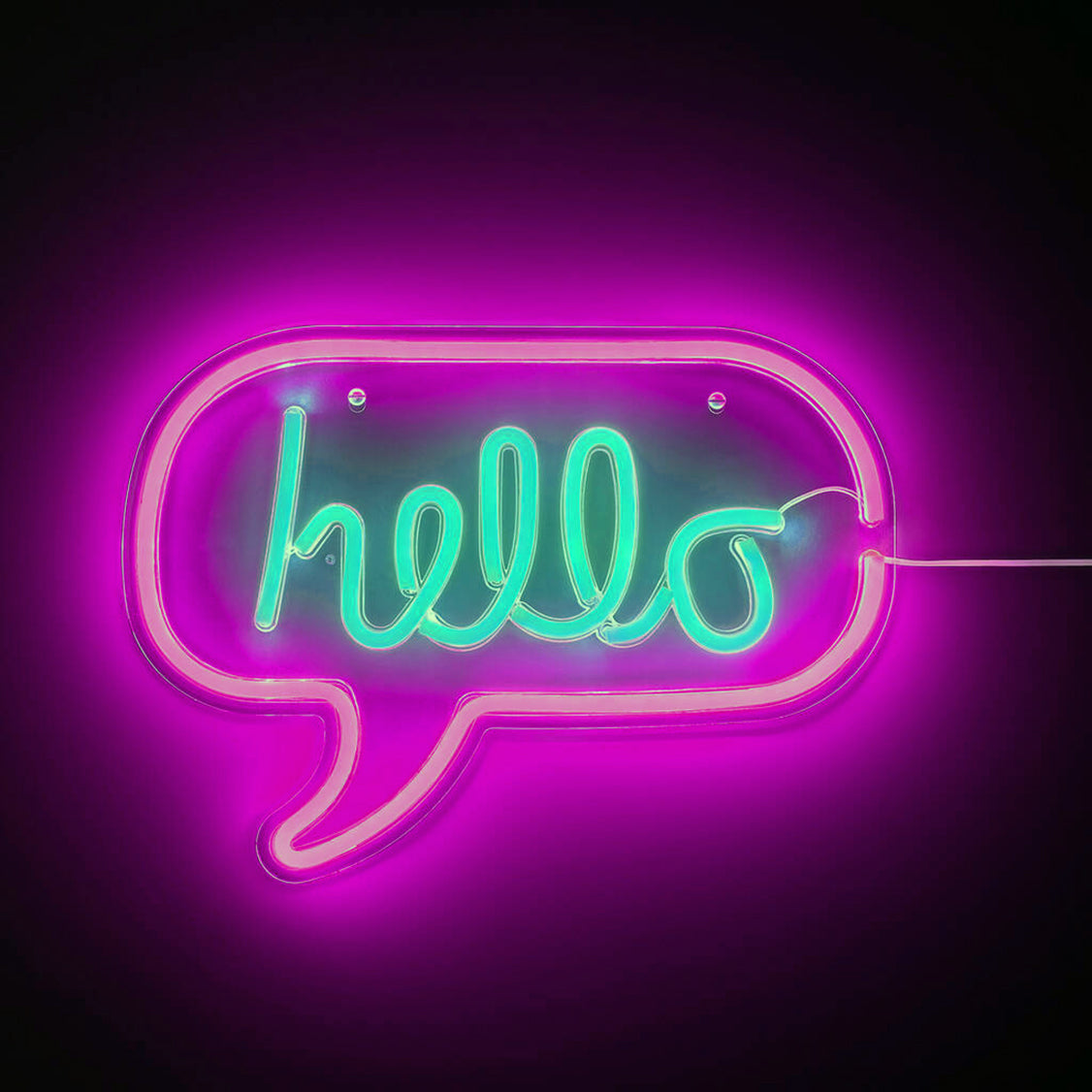 Hello neon sign , Mirrors, Seen on Pinterest
