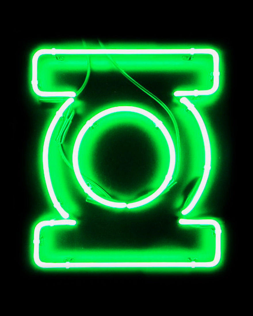 Green neon logo
