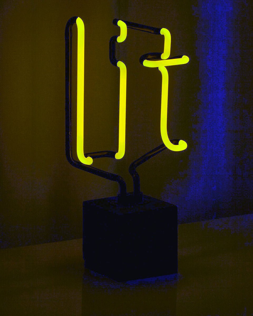 Standing neon sign