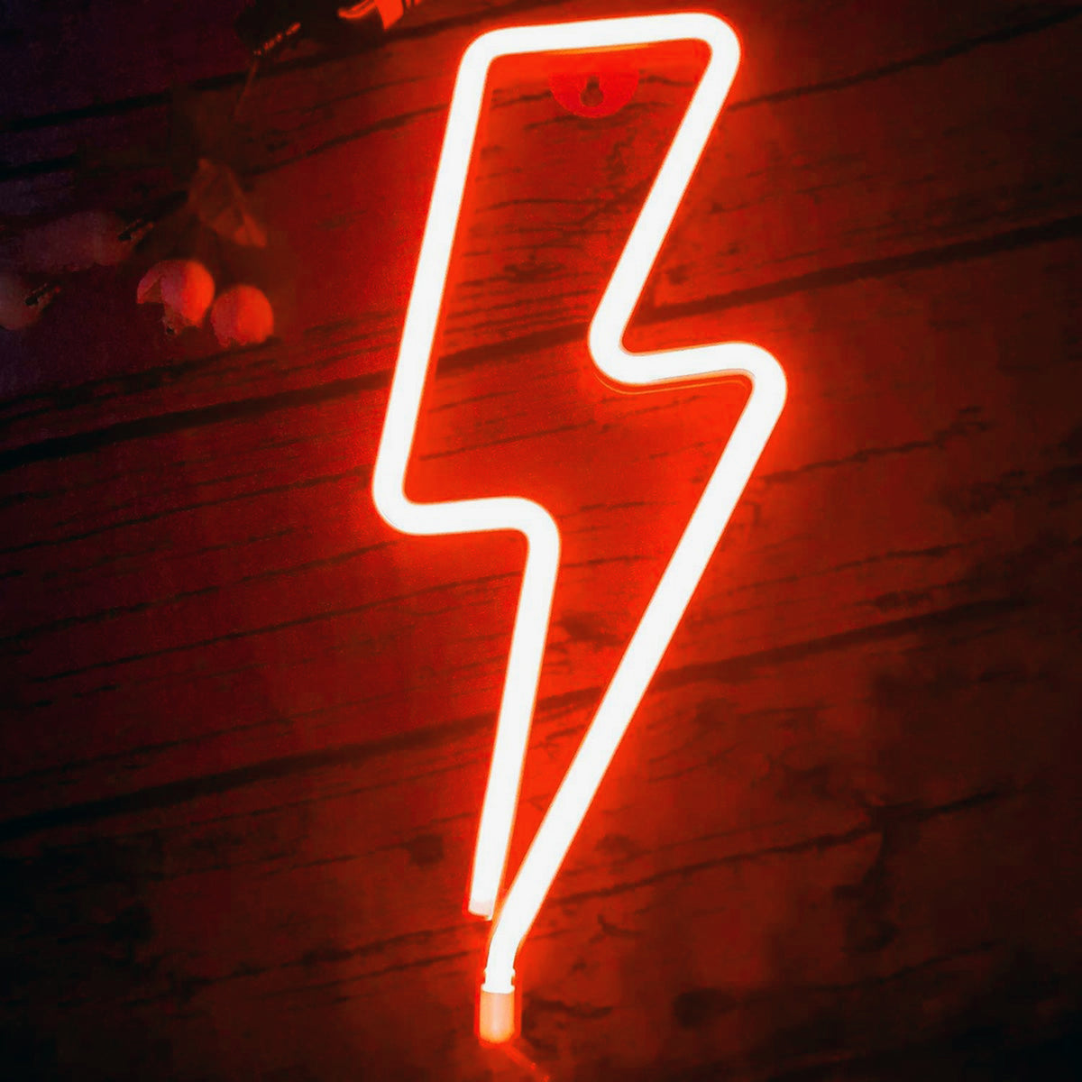 Lightning bolt neon sign