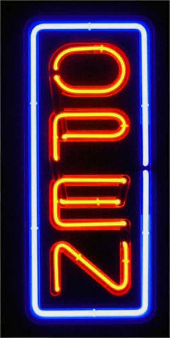 Vertical Neon Open Sign – Neon Factory