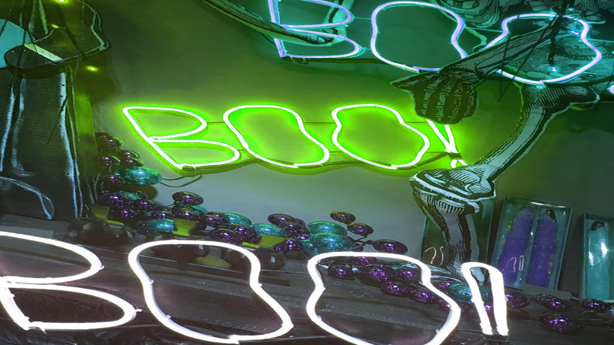 Boo neon sign Neon Sign, Neon Sign on Acrylic prints