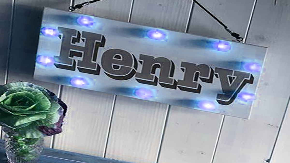 Personalised light up sign