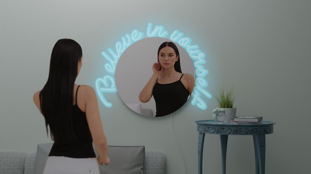 Mirror With Neon Lights – Neon Factory