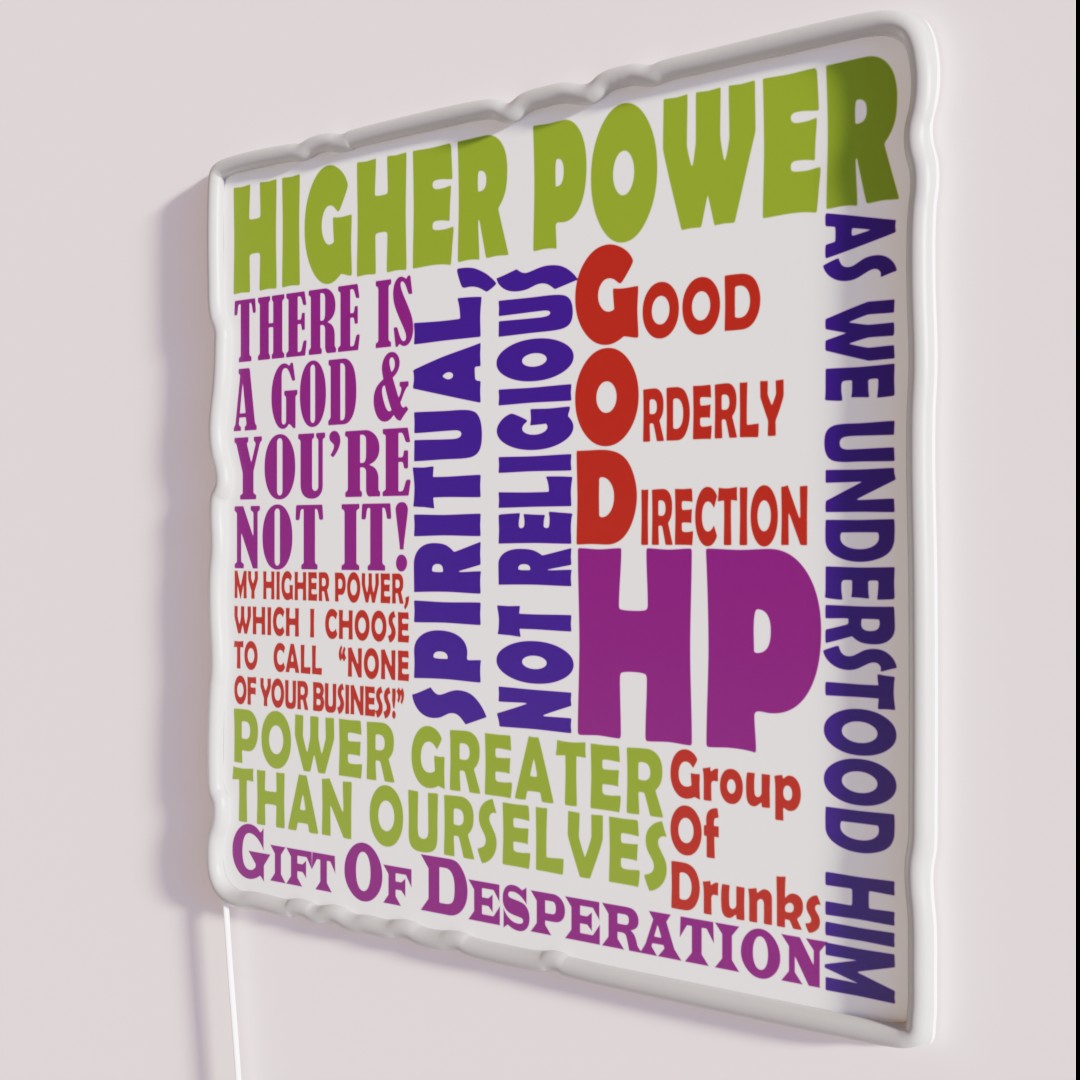 12 Step Higher Power Slogans Rgb Led Sign – Neon Factory