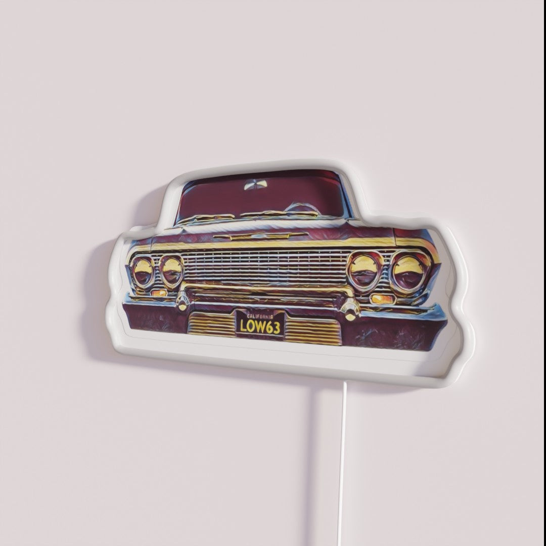 1963 Chevrolet Impala Lowrider Rgb Led Sign – Neon Factory
