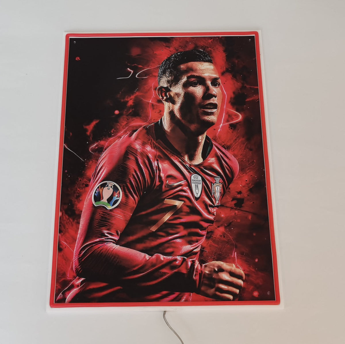 Portugal Cristiano Ronaldo Neon Frame Led Canvas Displate Art – Neon ...