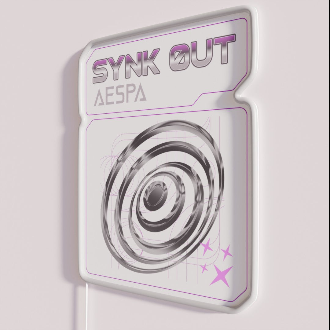 Aespa Synk Out Kpop Merch For Kpop Fans Gift For My Rgb Led Sign – Neon ...