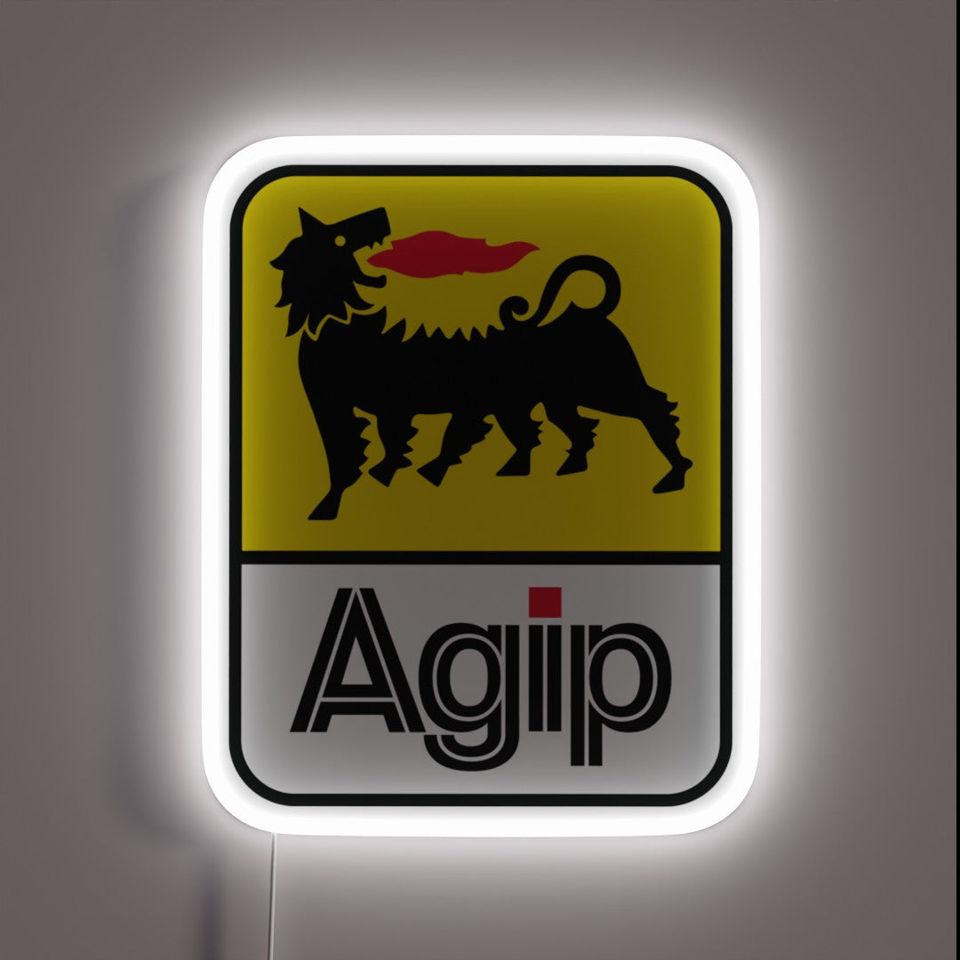 Agip Lubricants Logo 1968 1998 Rgb Neon Sign – Neon Factory
