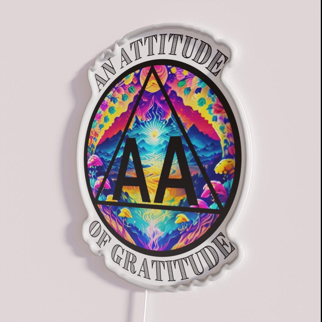 An Attitude Of Gratitude Aa Rgb Led Sign – Neon Factory