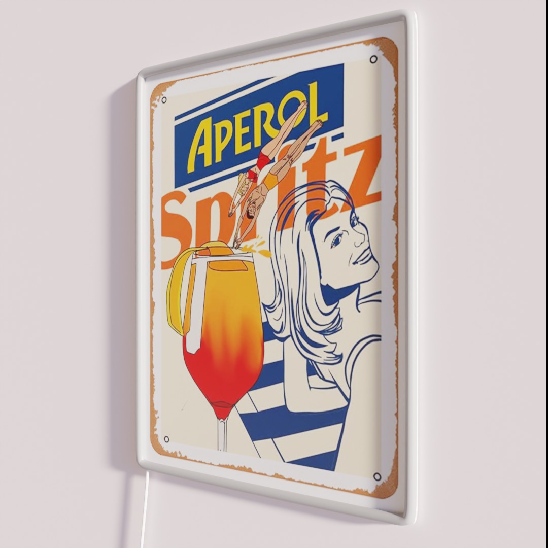 Aperol Spritz Art Print Rgb Led Sign – Neon Factory