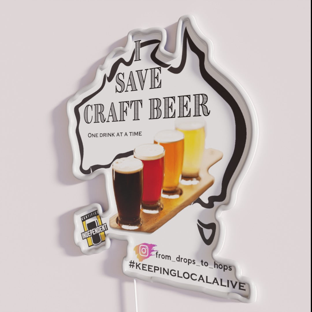 Aussie Craft Beer Rgb Led Sign – Neon Factory