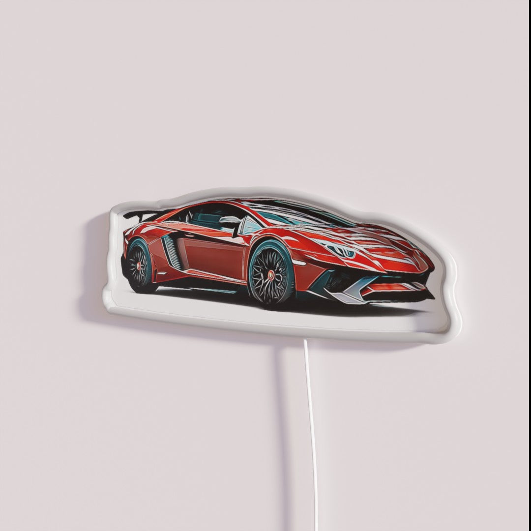 Aventador Sv Cartoon Rgb Led Sign – Neon Factory