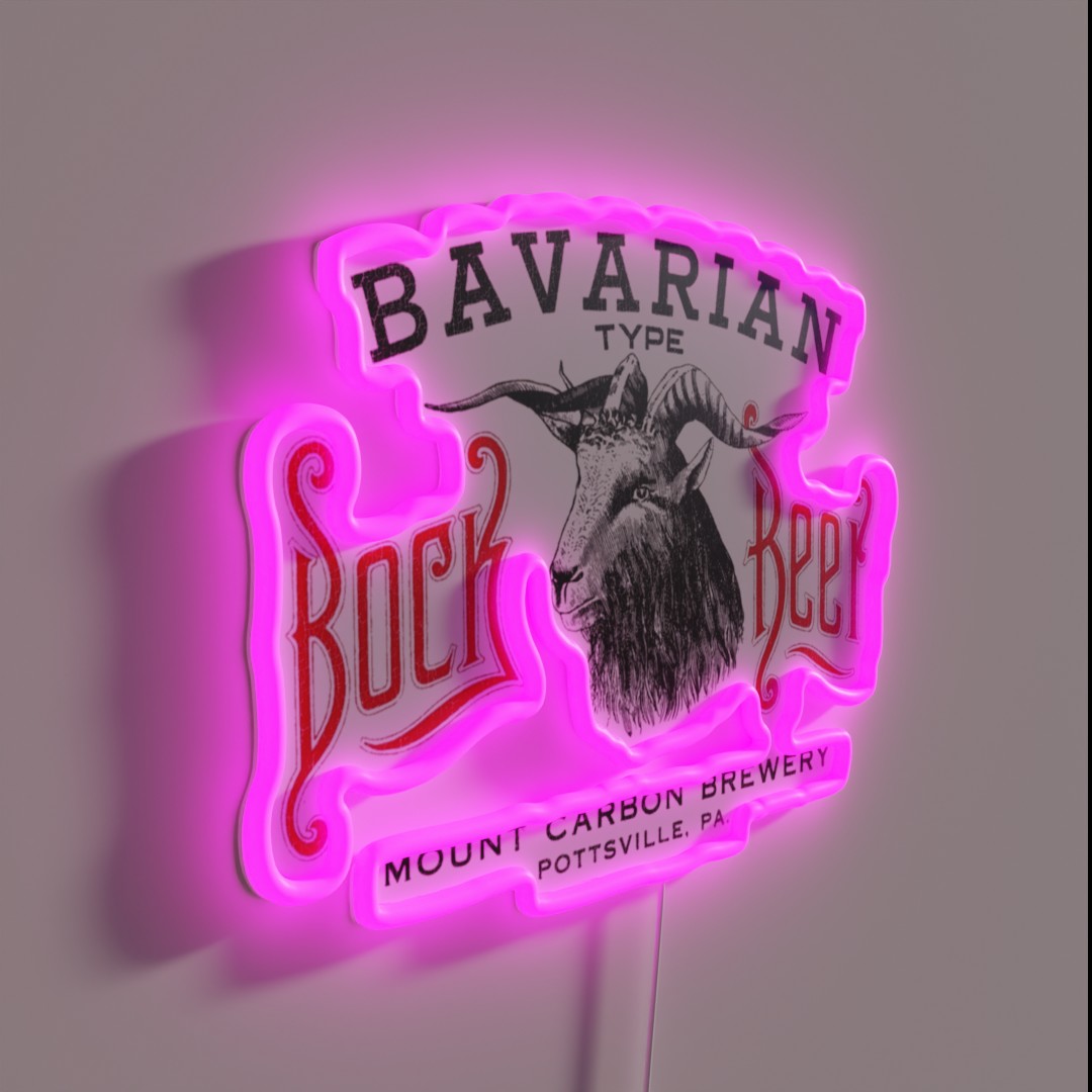 Bavarian Bock Beer Retro Defunct Breweriana Rgb Led Sign – Neon Factory