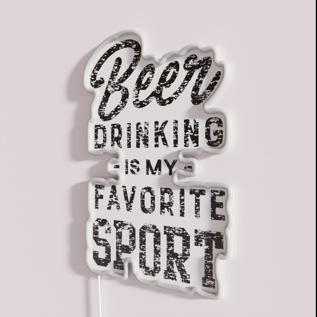 Beer Drinking Is My Favorite Sport Rgb Led Sign – Neon Factory