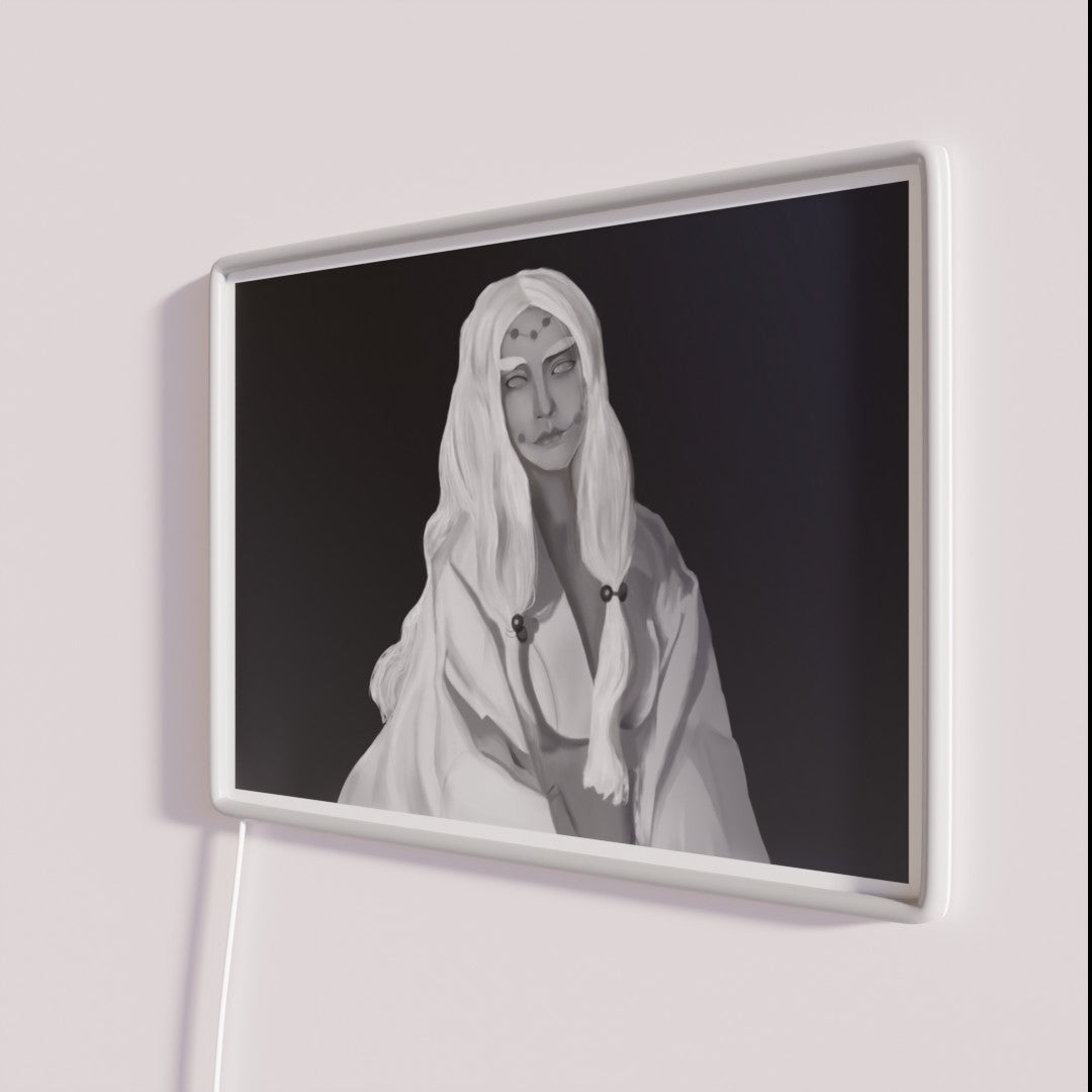 Black And White Girl Rgb Led Sign – Neon Factory