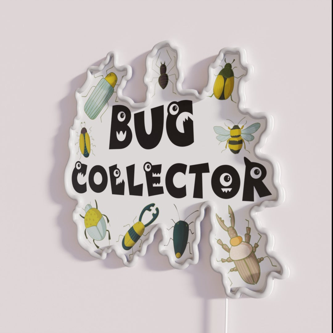Bug Collector Insects Bugs Night Crawlers Beetles Lovers Rgb Led Sign ...
