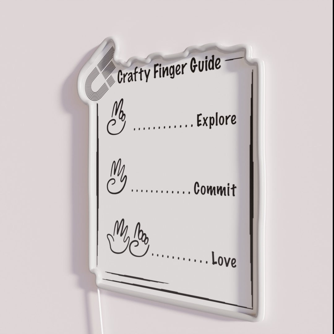 Crafty Finger Guide Rgb Led Sign – Neon Factory