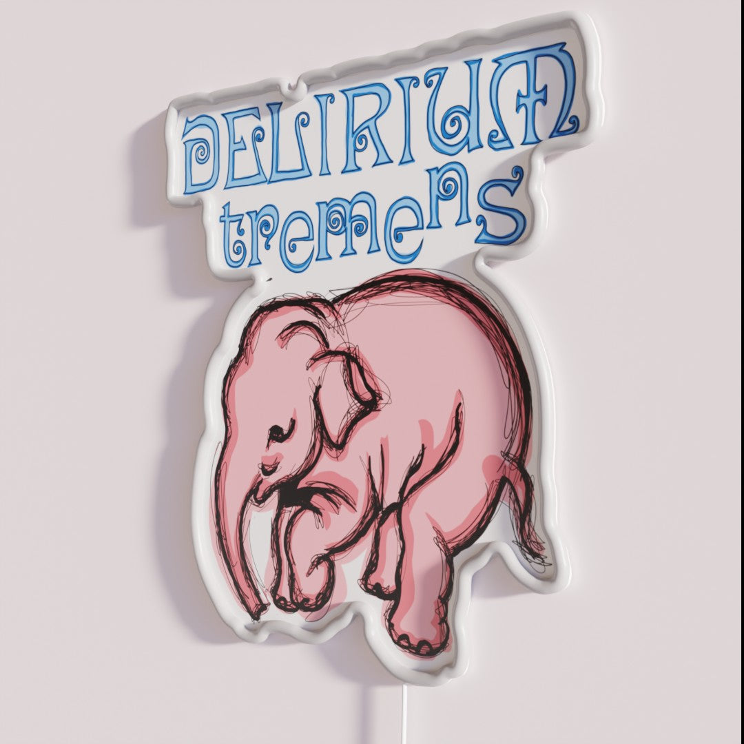Delirium Pink Elephant Pop Rgb Led Sign – Neon Factory