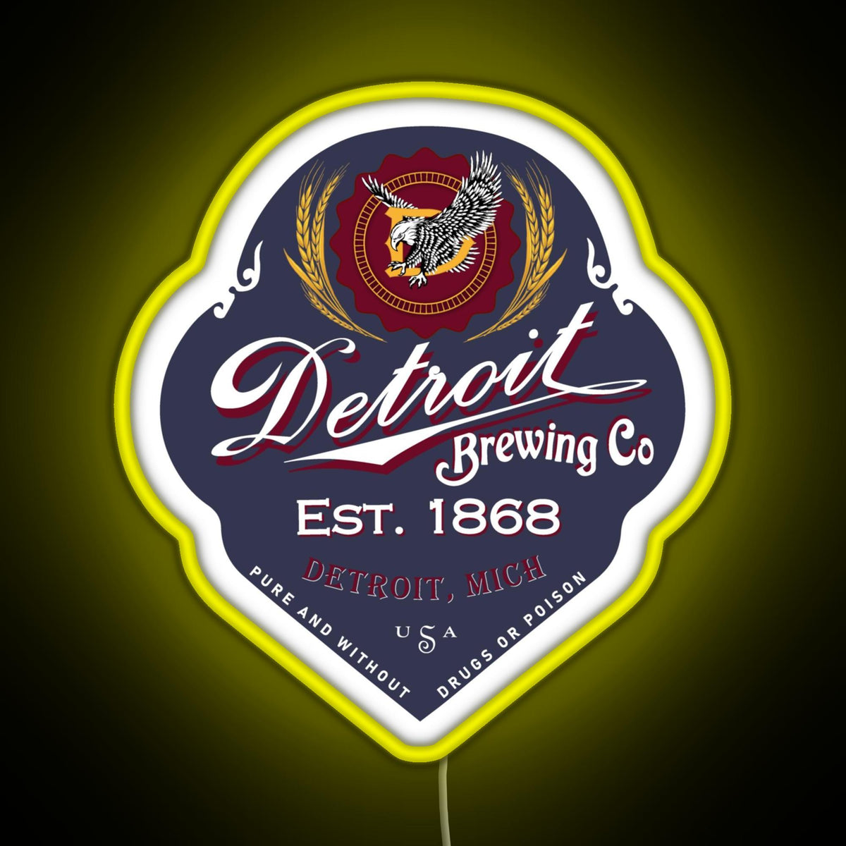 Detroit Brewing Company RGB neon sign