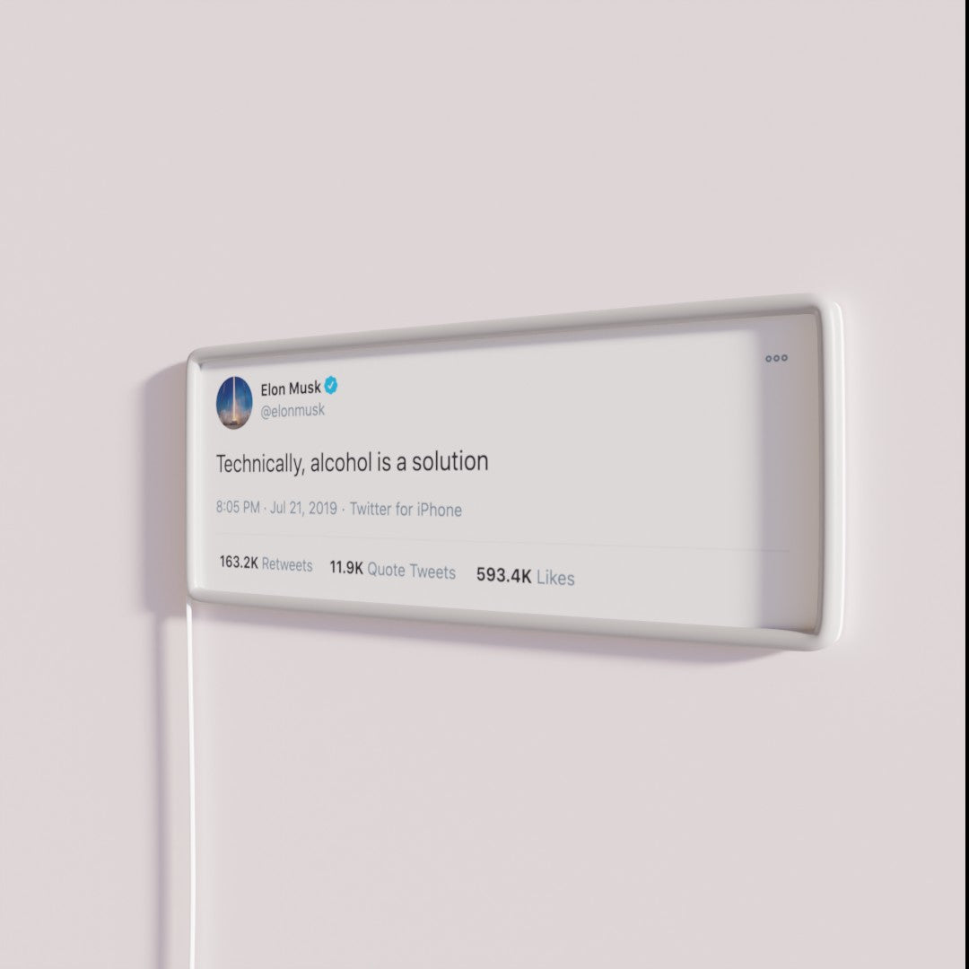 Elon Musk Tweet Technically Alcohol Is A Solution Rgb Led Sign – Neon ...