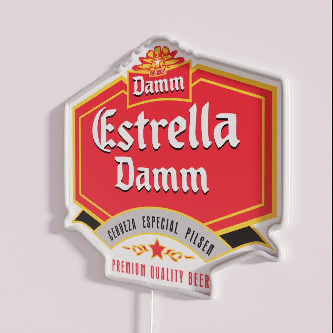 Estrella Damm Spainsh Beer Barcelona Rgb Led Sign – Neon Factory