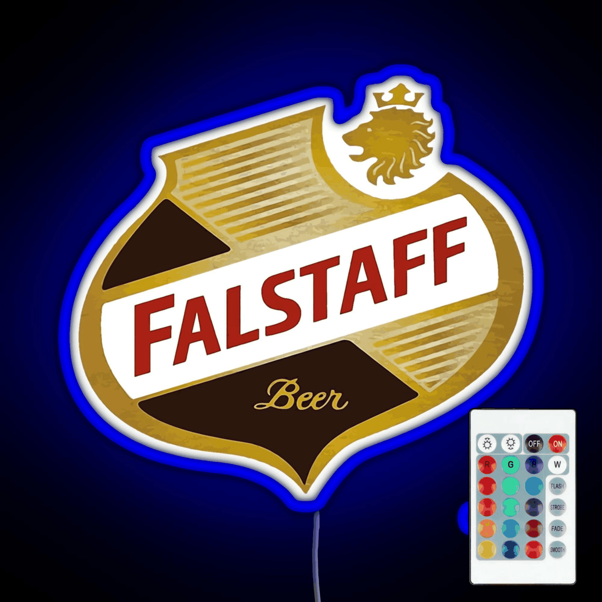 FALSTAFF Beer Shield Beer Retro Vintage RGB neon sign