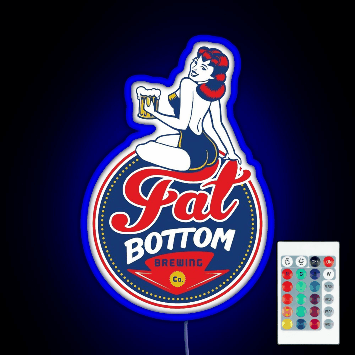 Fat Bottom Brewing RGB neon sign