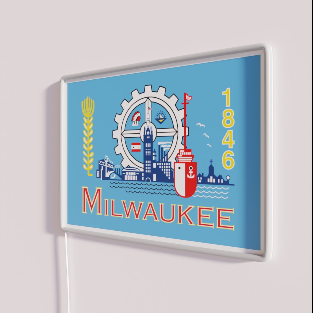 Flag Of Milwaukee Rgb Led Sign – Neon Factory