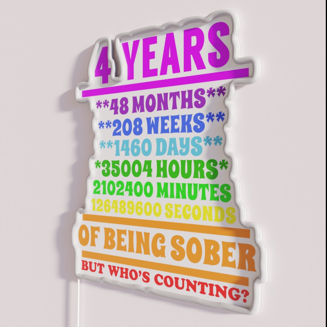 Four Years Sober Birthday Alcoholics Anonymous Aa Gift Sober Recovery ...