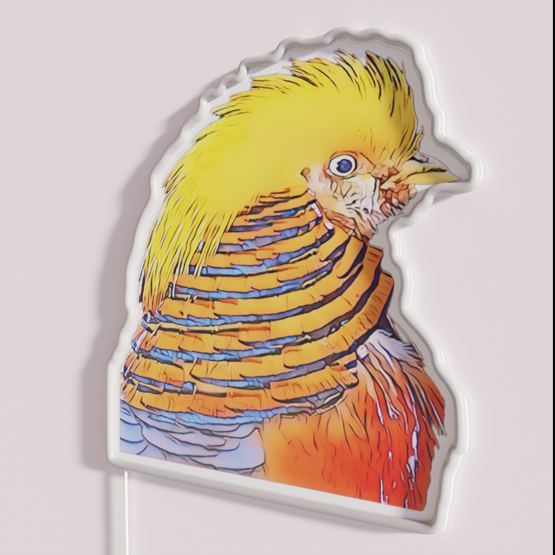 Golden Pheasant Colorful Bird Rgb Led Sign – Neon Factory