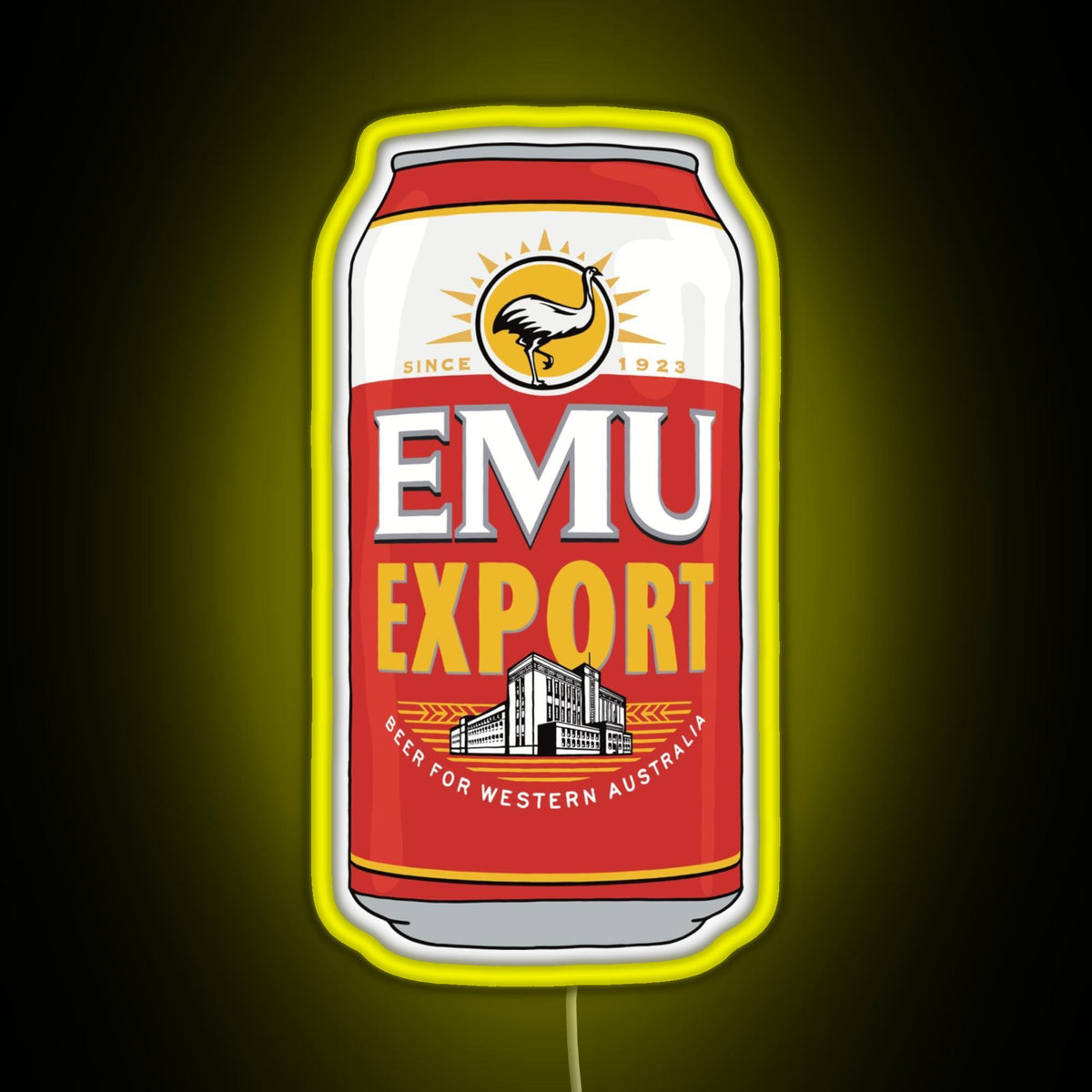 Hand Drawn Emu Export Can Rgb Neon Sign – Neon Factory