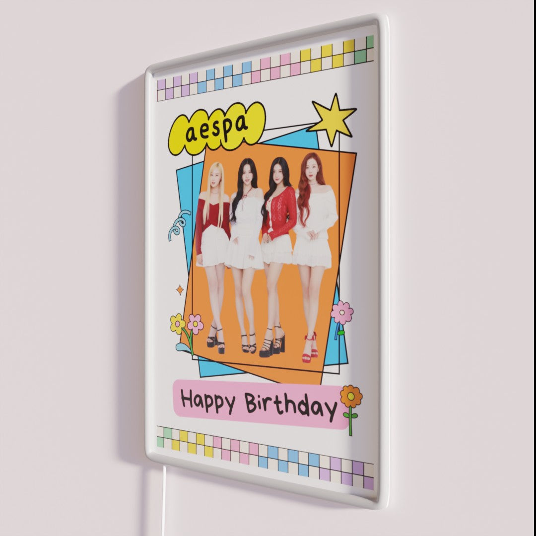 Happy Birthday Aespa Rgb Led Sign – Neon Factory