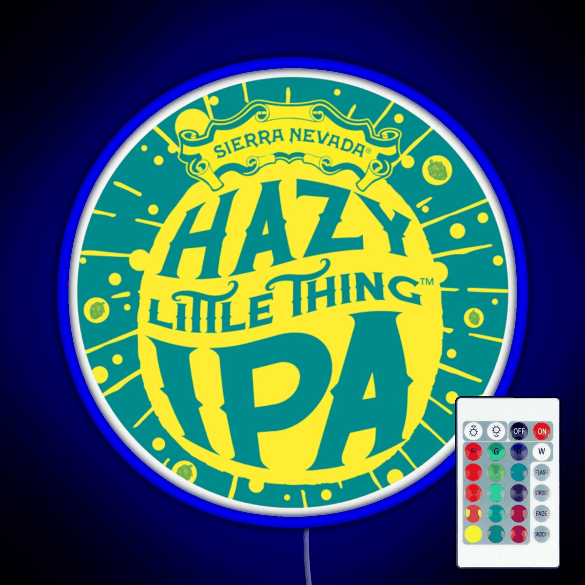 Hazy IPA Logo RGB neon sign