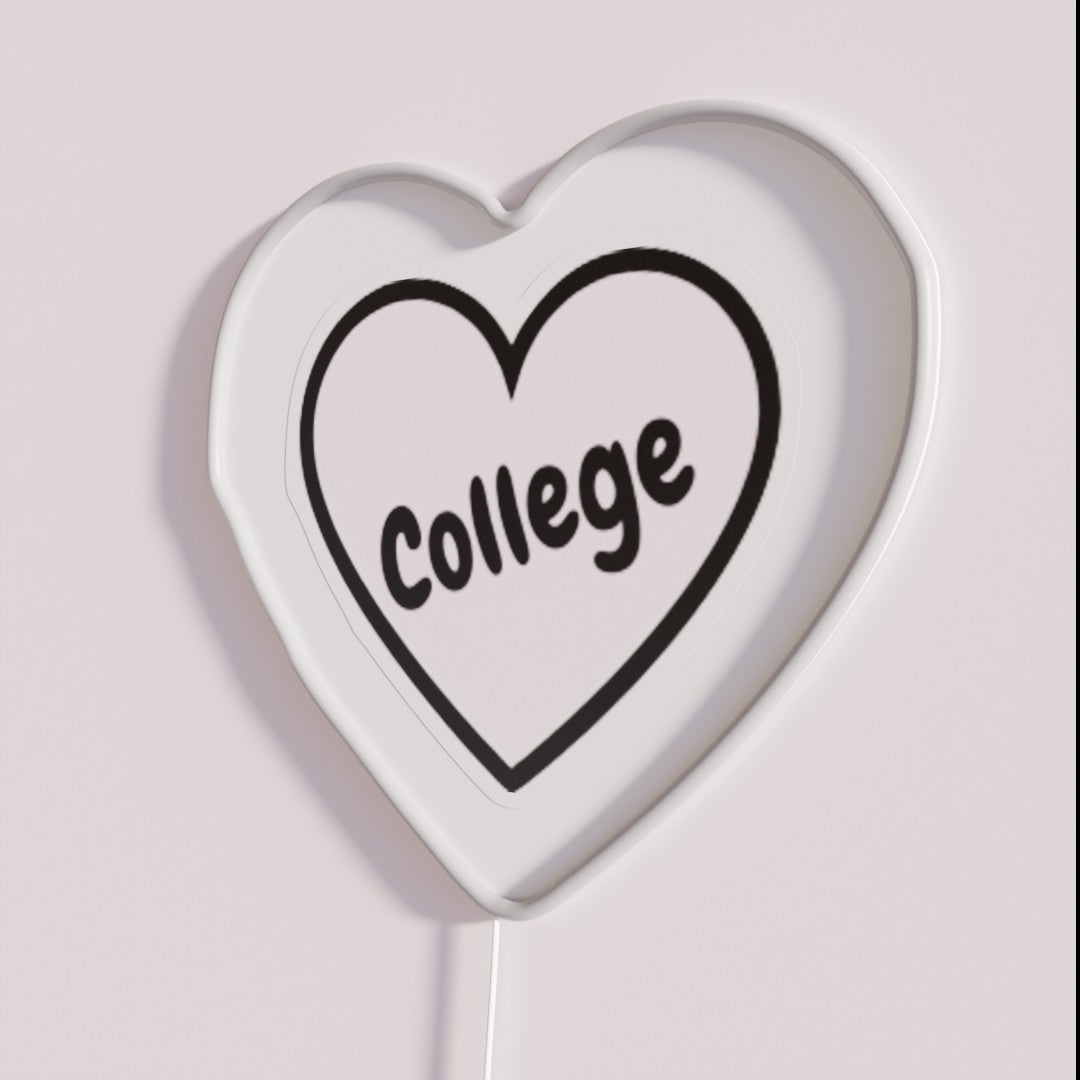 Heart College Rgb Led Sign – Neon Factory