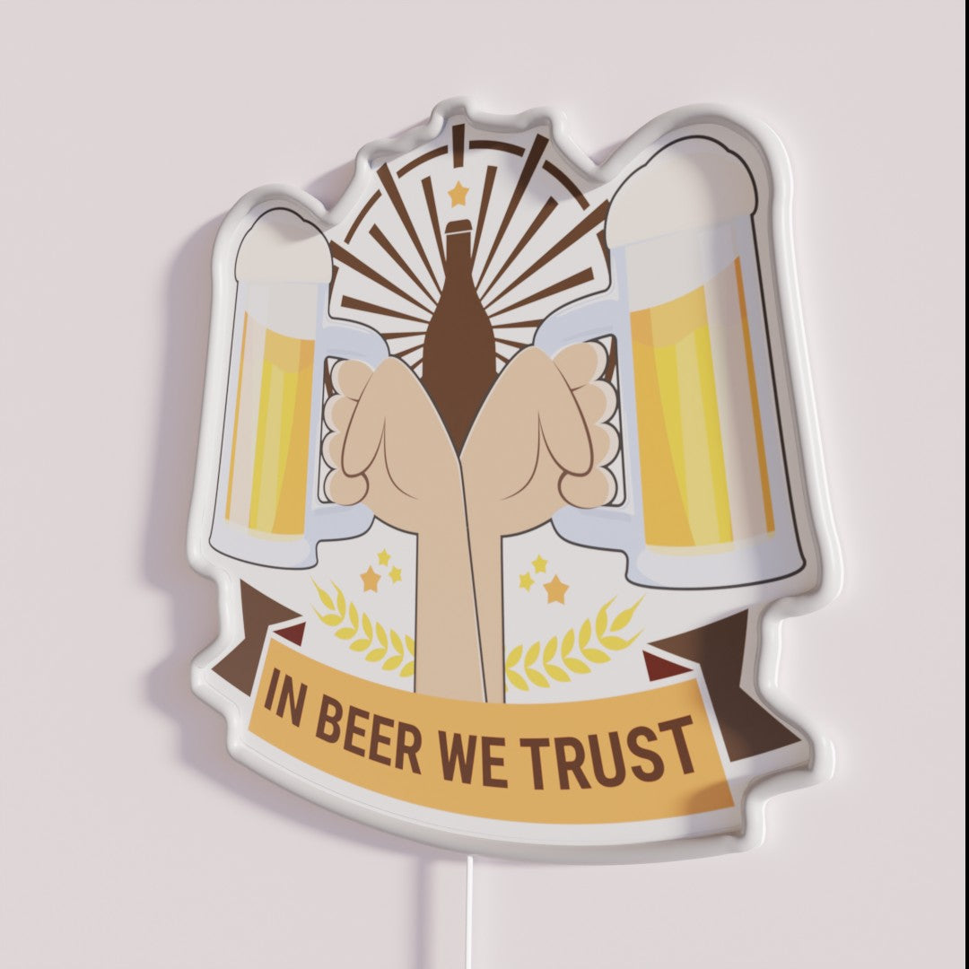 In Beer We Trust Oktoberfest Hops Malt Alcohol Rgb Led Sign – Neon Factory