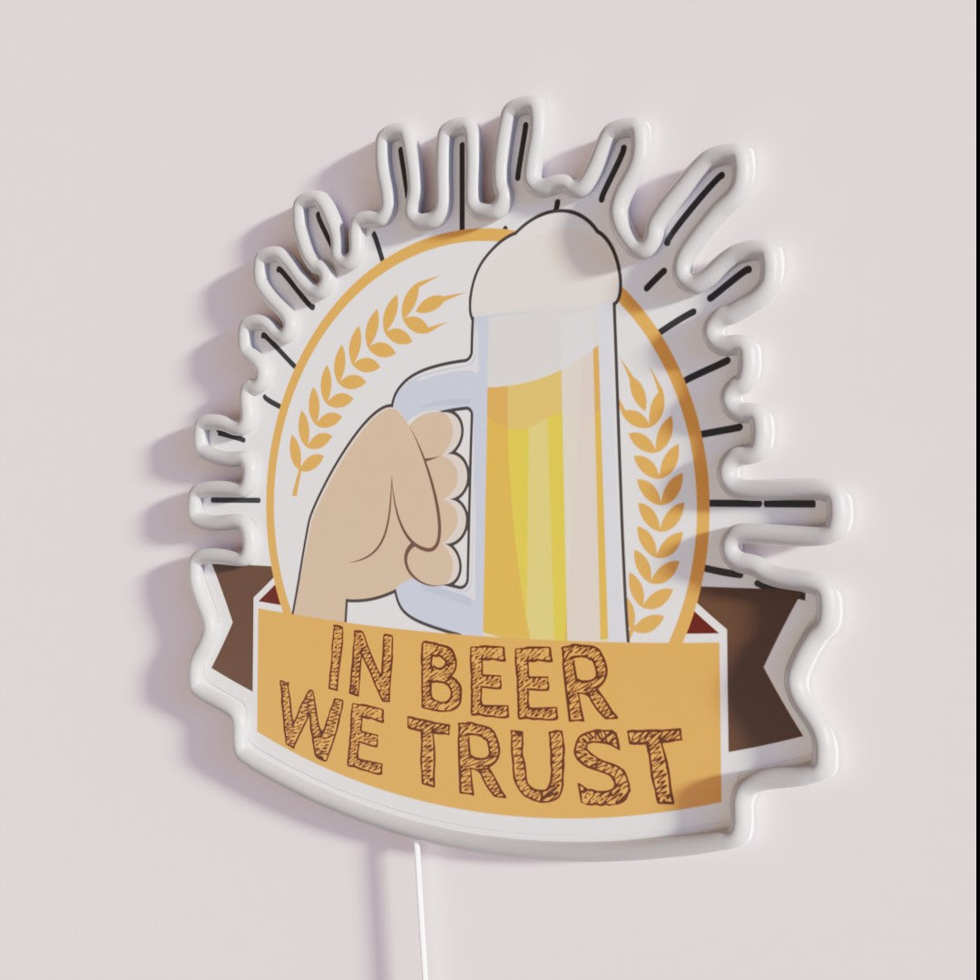 In Beer We Trust Oktoberfest Hops Malt Alcohol Rgb Led Sign – Neon Factory