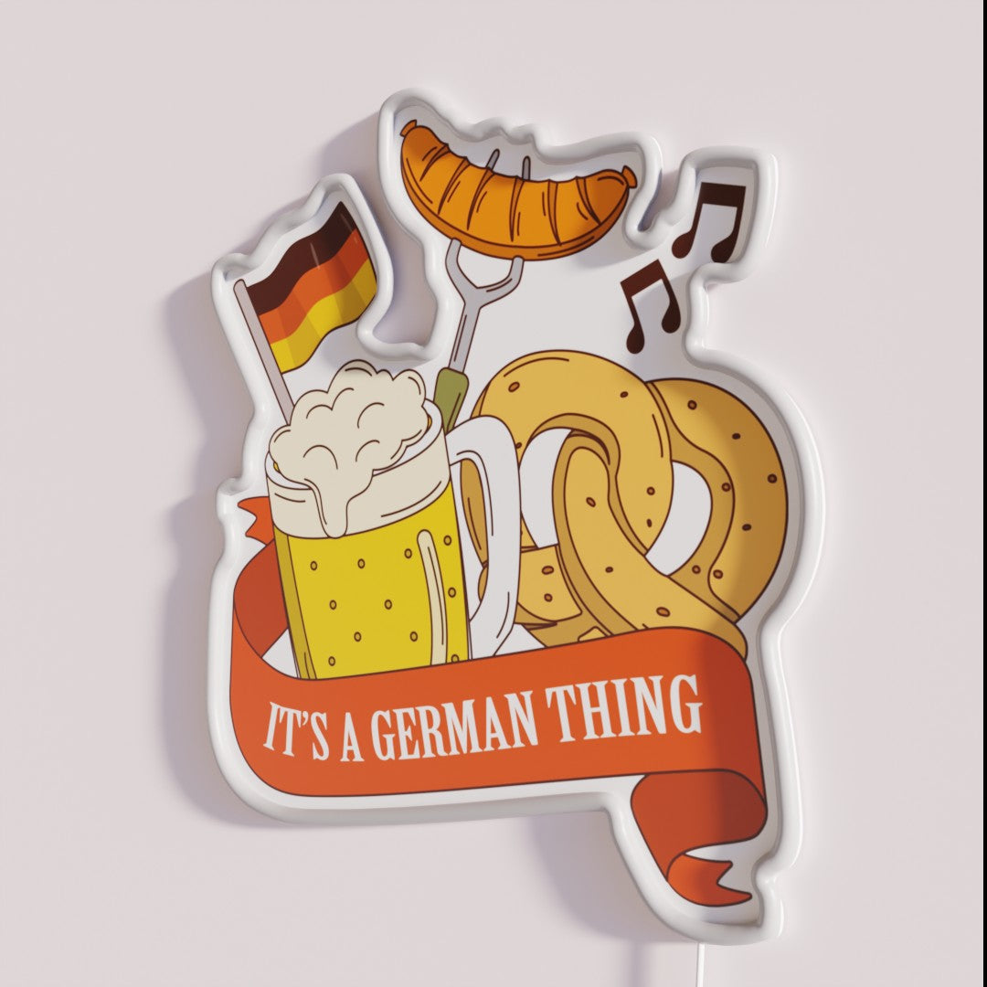 It S A German Thing Beer Bratwurst Pretzel German Flag Rgb Led Sign ...